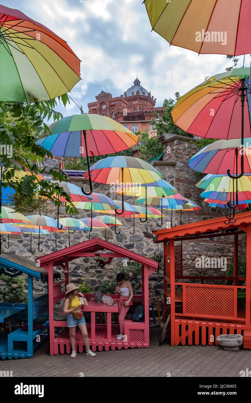 Famous Balat neighborhood in Fatih district of Istanbul, Turkey Stock ...