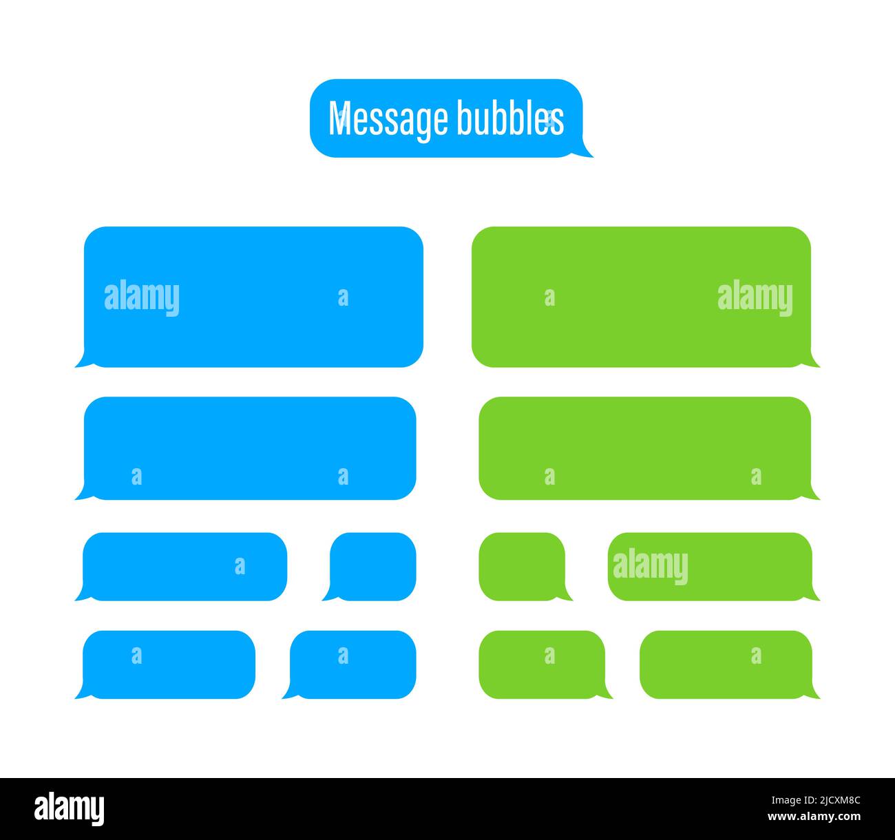 Flat Messages Bubbles. Chat interface. Message bubbles Stock Vector ...