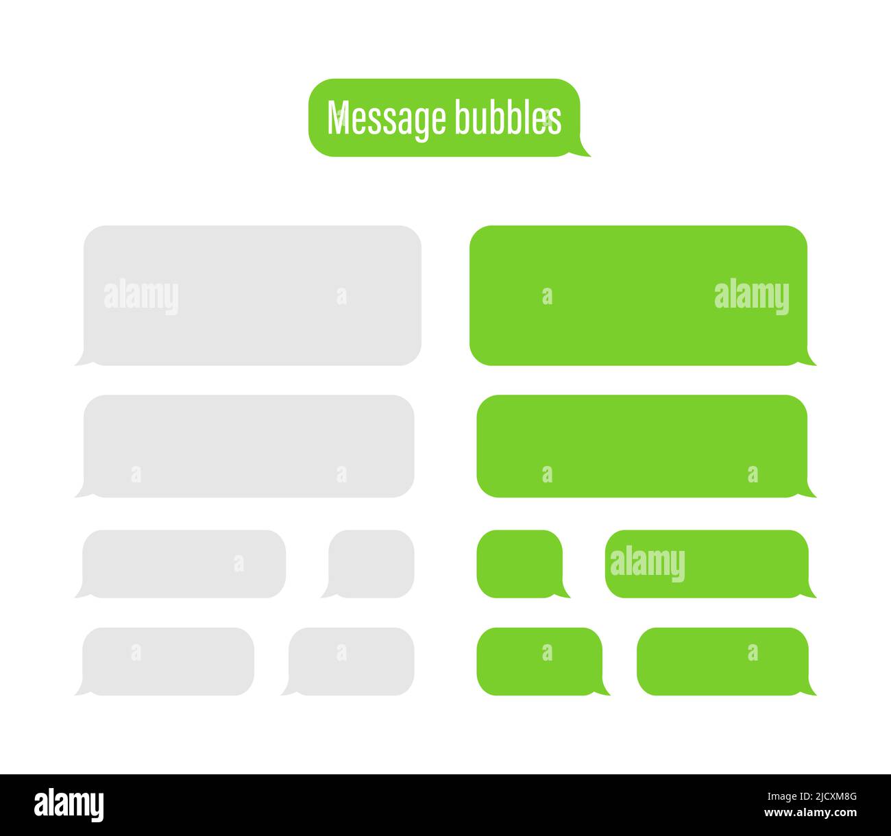 Flat Messages Bubbles. Chat interface. Message bubbles Stock Vector Image & Art - Alamy