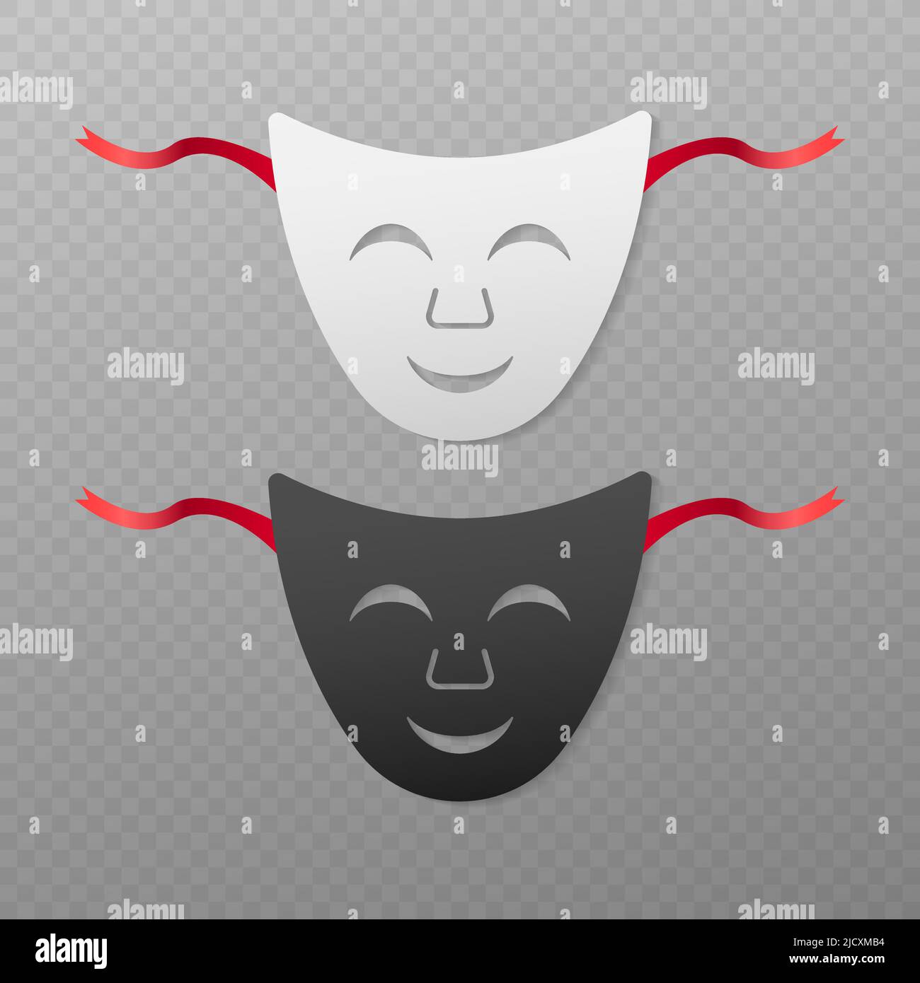 Comedy and tragedy theatrical masks. Vector illustration Stock Vector ...