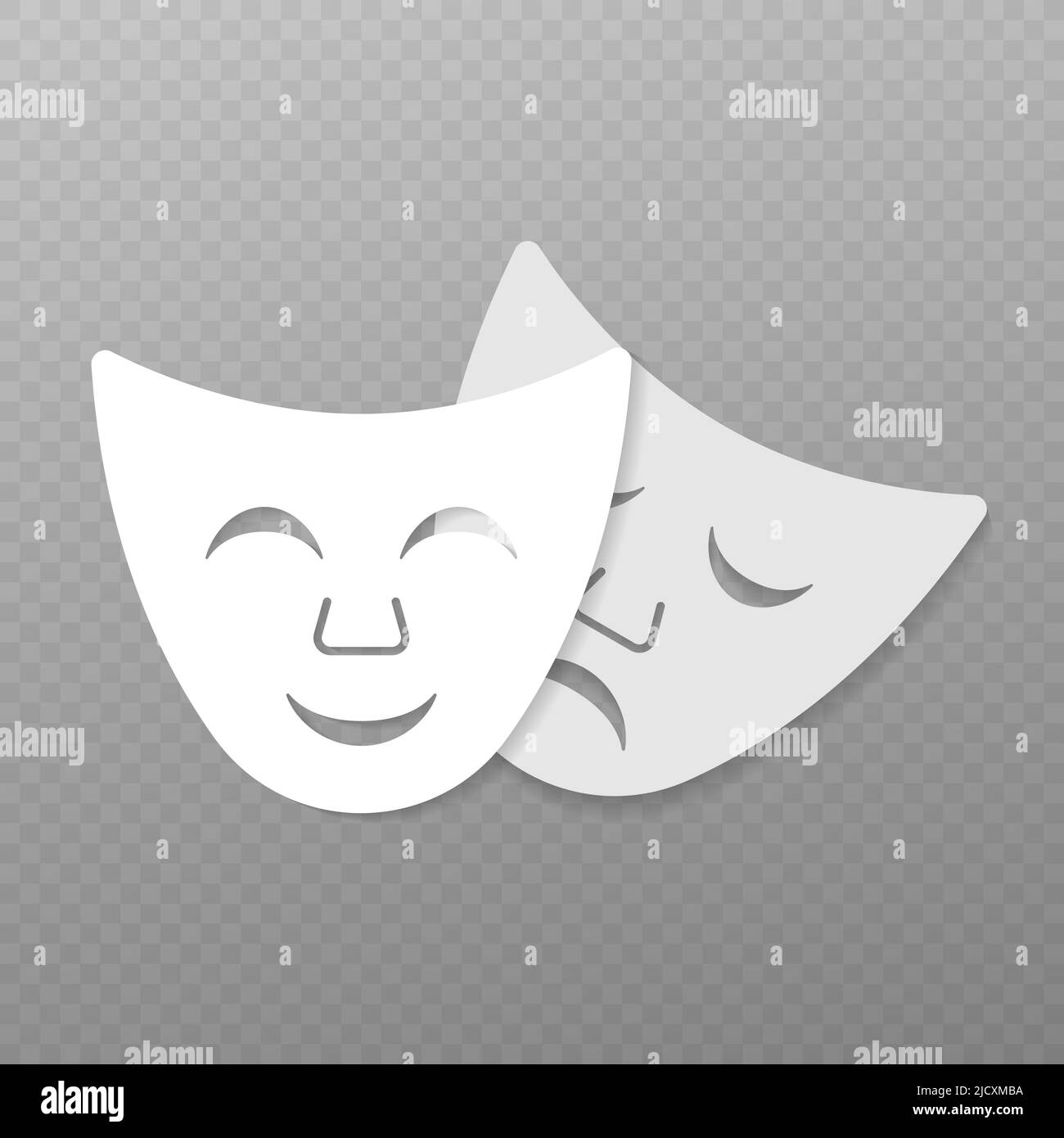 Comedy And Tragedy Theatrical Masks Vector Illustration Stock Vector Image And Art Alamy