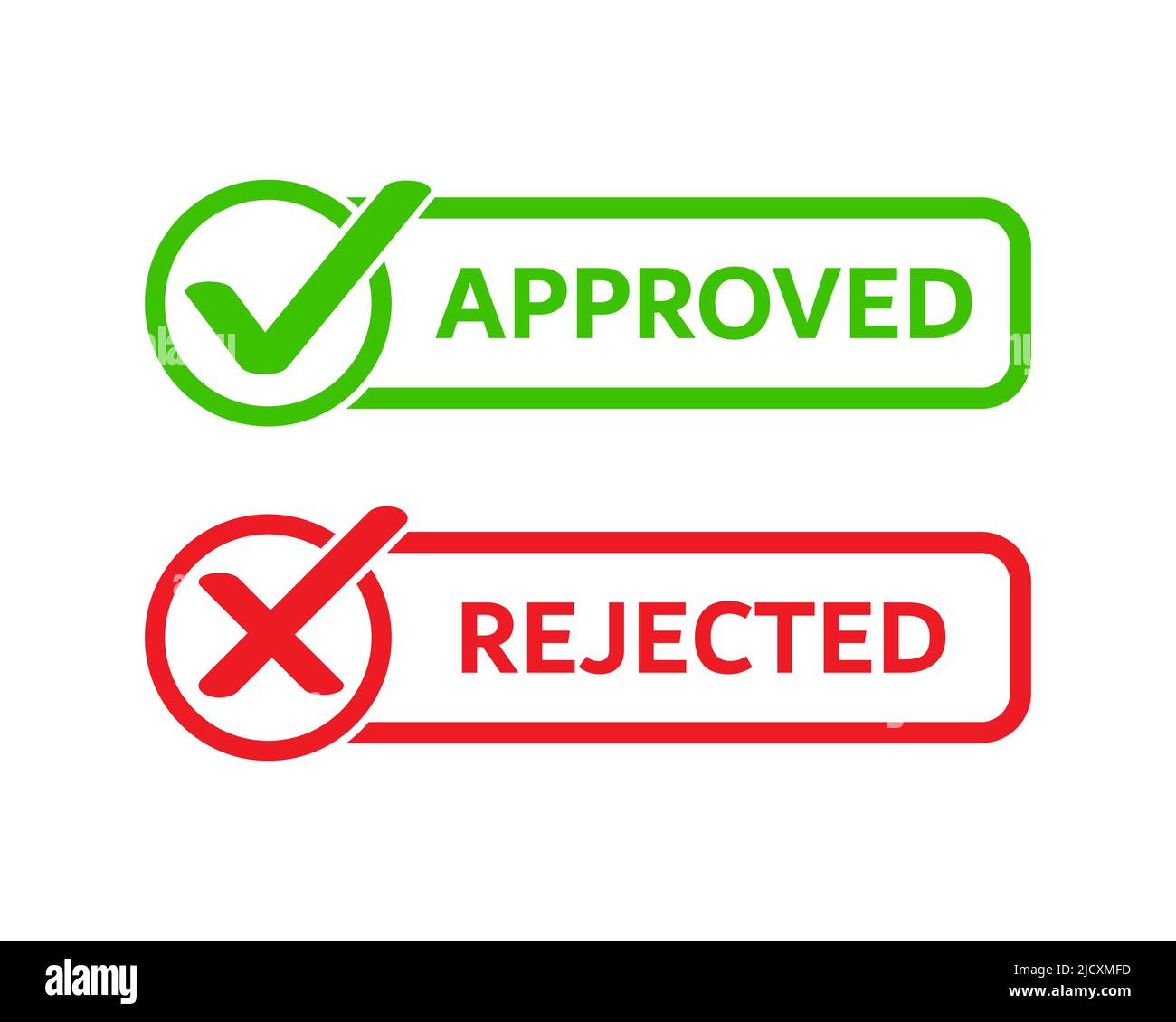 vector rubber stamps approved and rejected Stock Vector Image & Art - Alamy