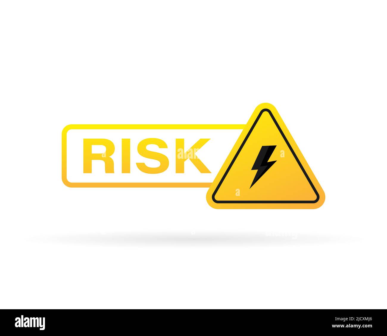 High Voltage Sign. Risk control concept presentation Stock Vector Image ...