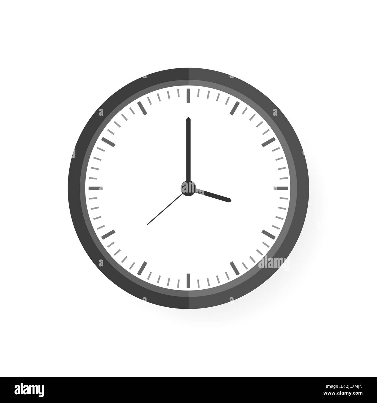 Clock icon in flat style, timer on white background. Business watch ...