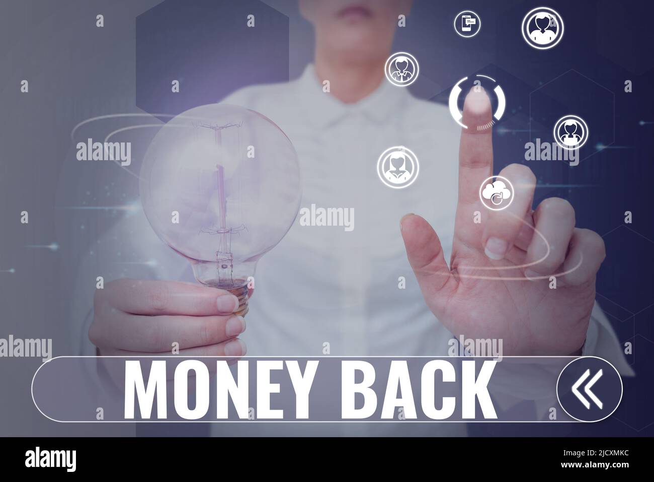 Text sign showing Money Back. Business approach get what you paid in ...