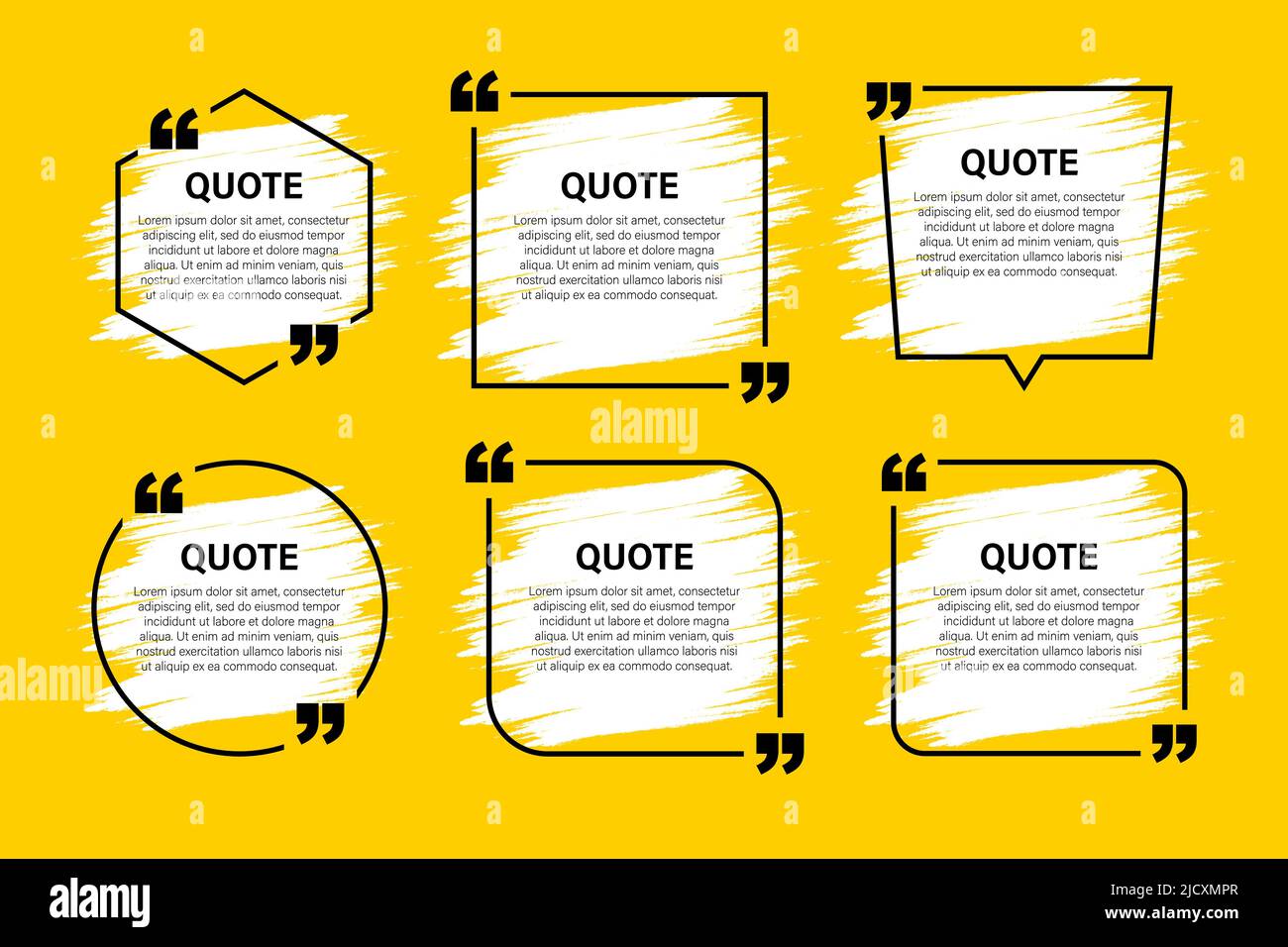 Trendy block quote modern design elements. Creative quote and comment ...