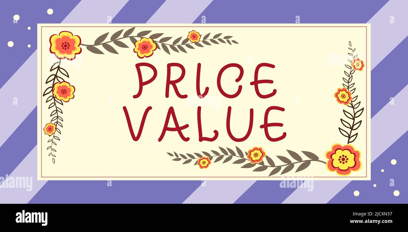 Sign displaying Price Value. Internet Concept strategy which sets cost ...