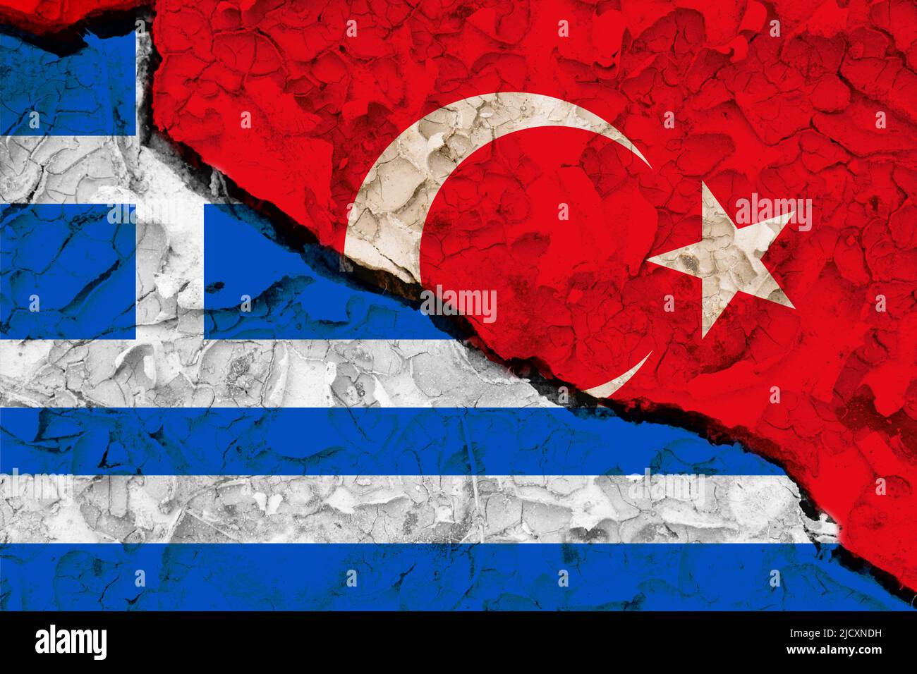 Flags of greece and turkey hi-res stock photography and images - Alamy