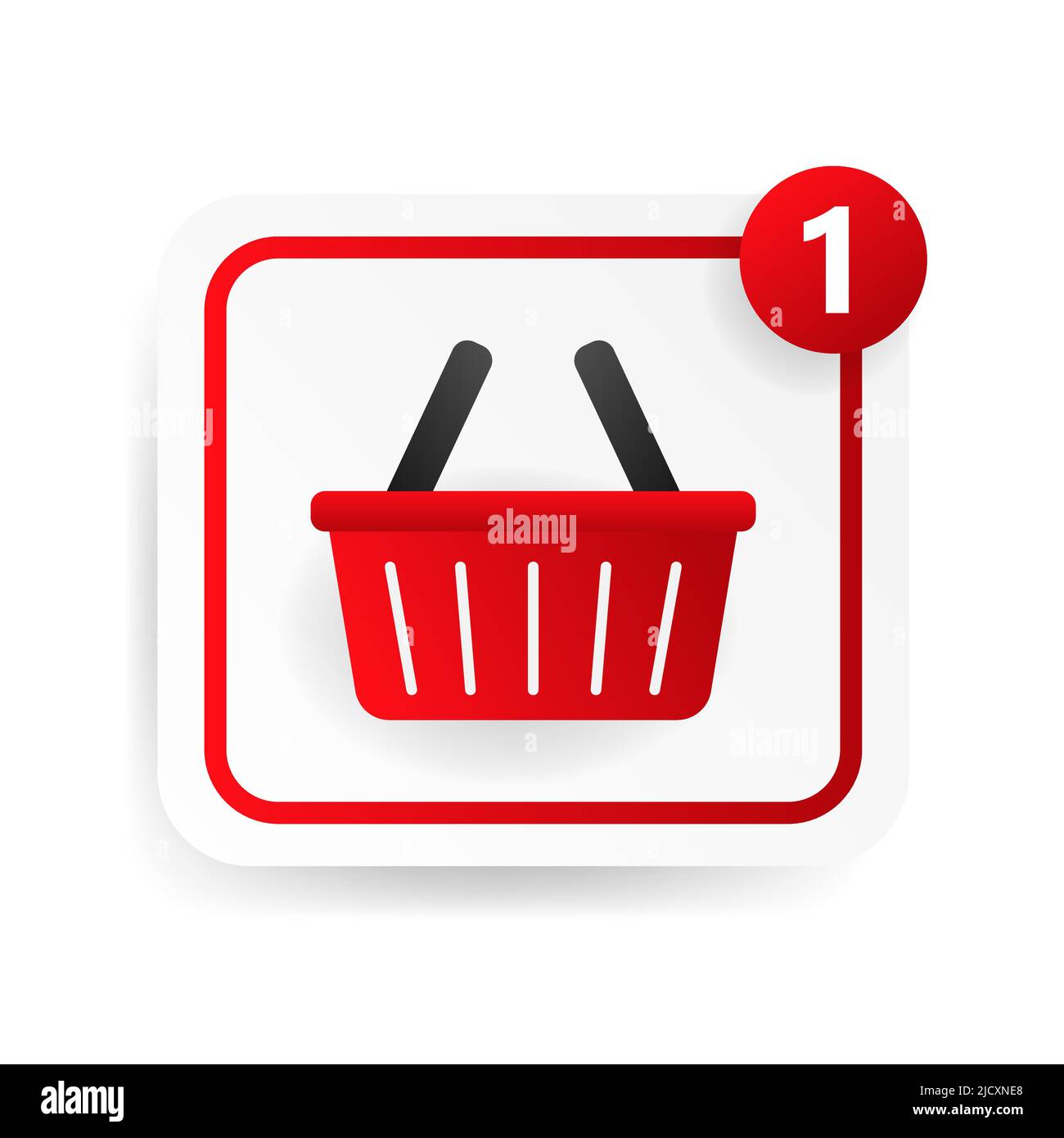 Shopping basket web button on white background Stock Vector Image & Art ...