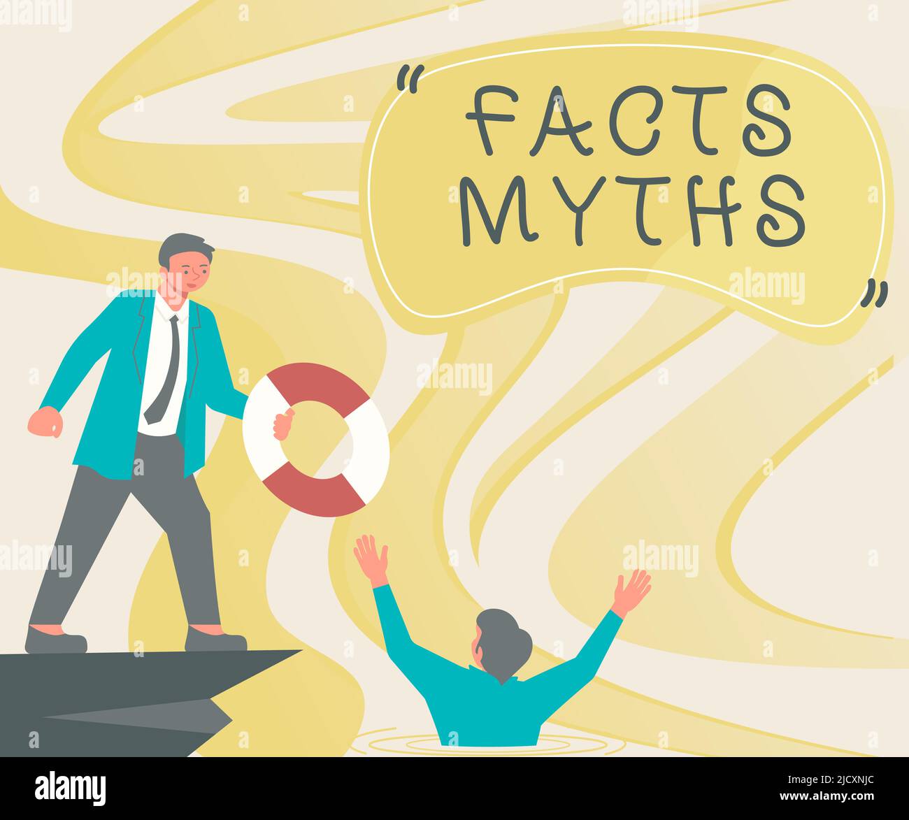 Inspiration showing sign Facts Myths. Conceptual photo work based on ...