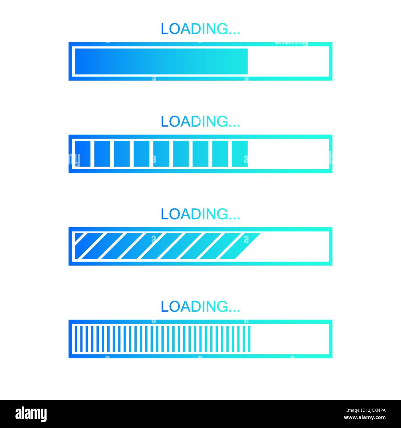 Update progress bar blue background Cut Out Stock Images & Pictures - Alamy