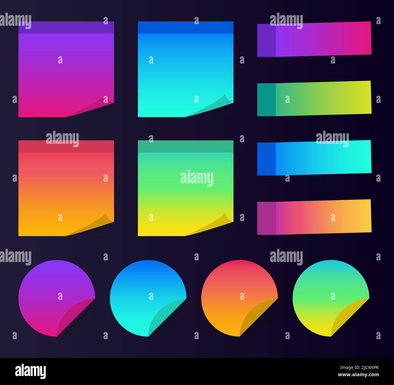 Green sticky notes Stock Vector Images - Alamy