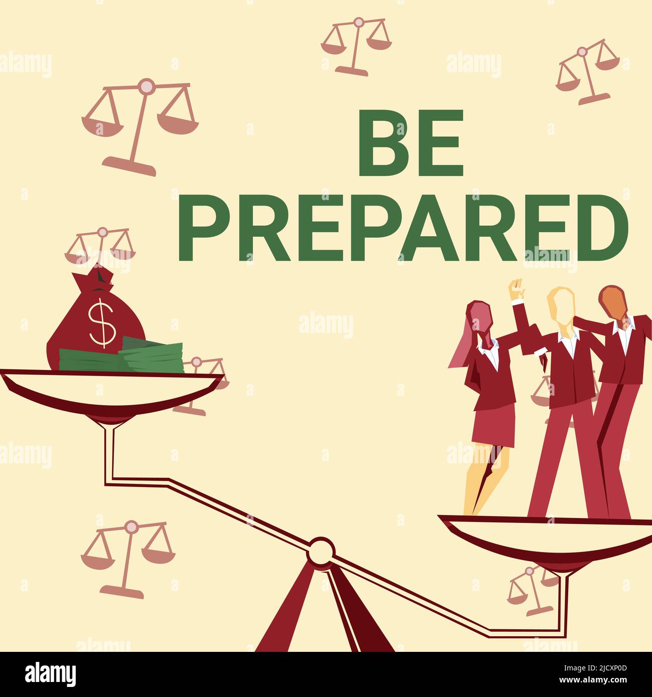 Text caption presenting Be Prepared. Internet Concept make something ...