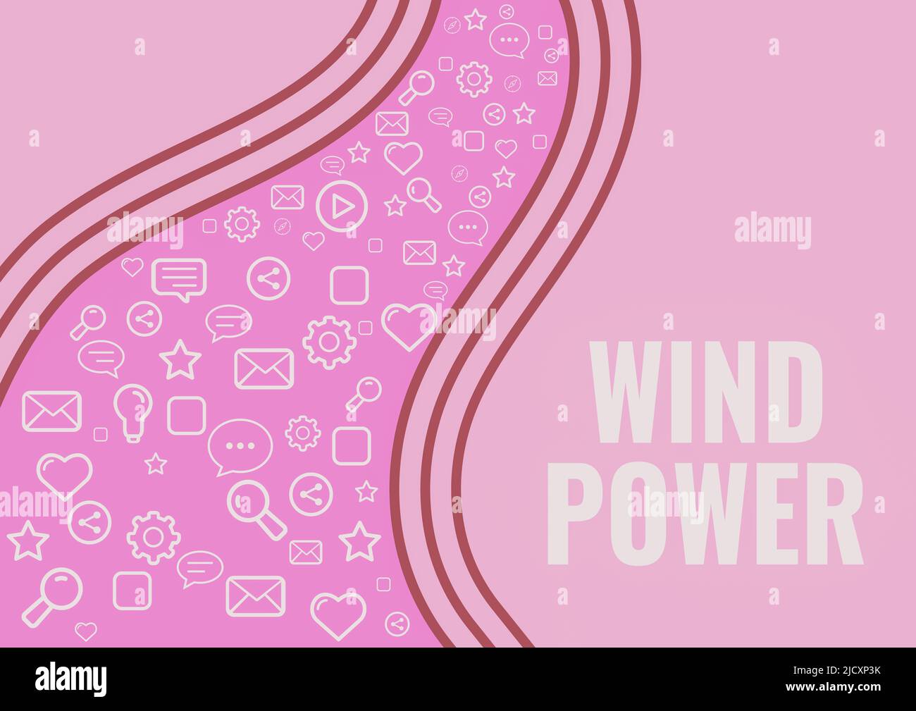 Handwriting text Wind Power. Business approach use of air flowto provide mechanical power to ...