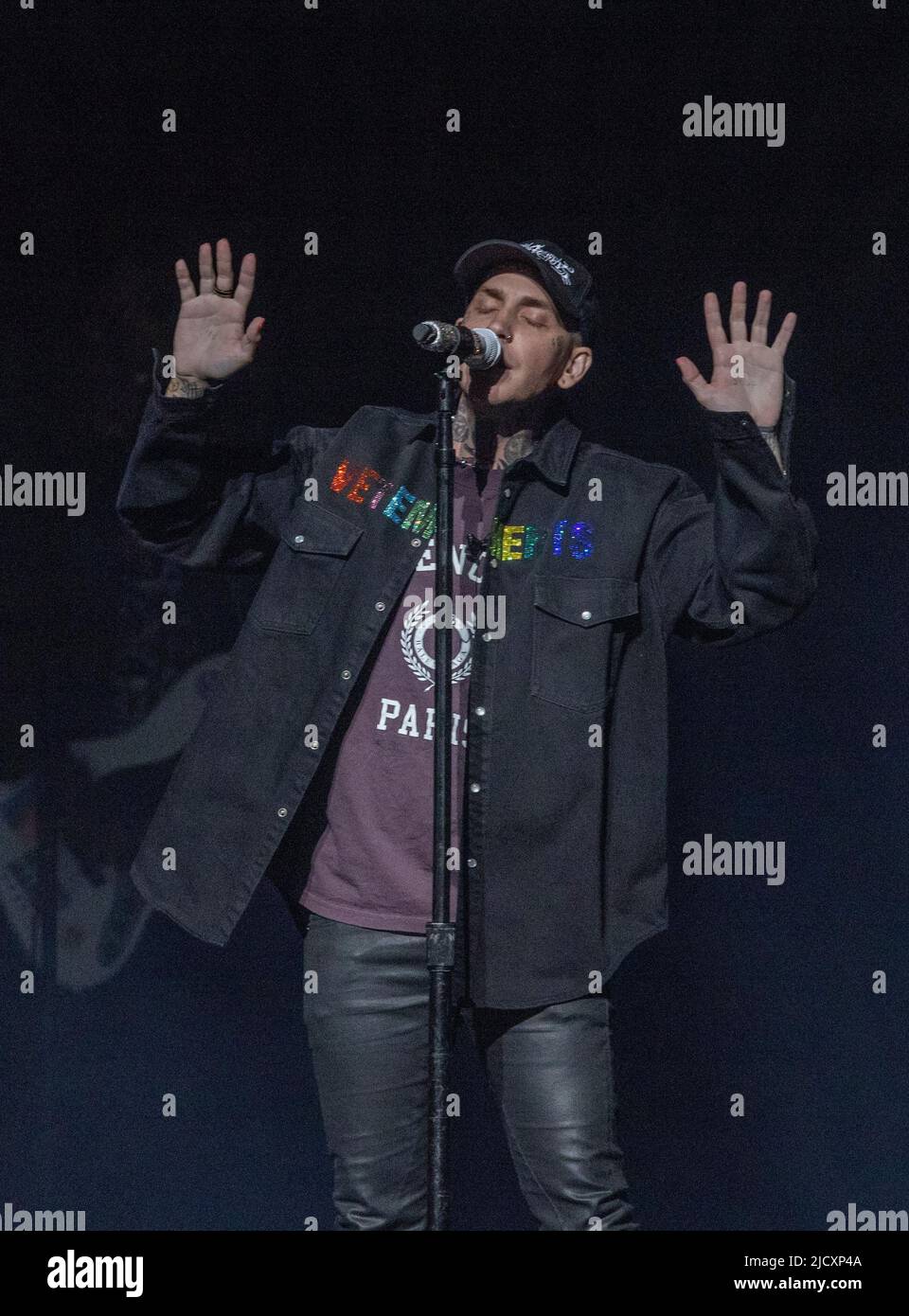 MIAMI, FL-JUN 15: Front man from Blackbear Matthew Tyler Musto performs ...