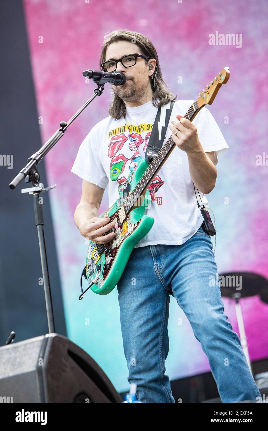 Milan Italy. 15 June 2022. The American rock band WEEZER performs live ...