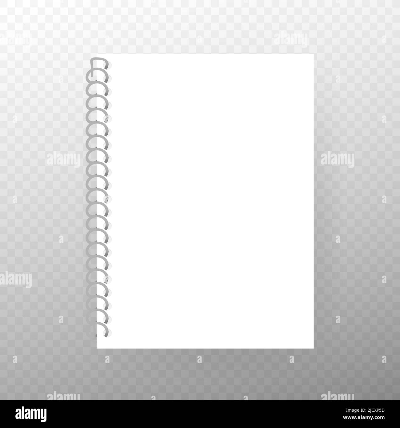 Blank realistic spiral notepad notebook isolated on white vector Stock ...