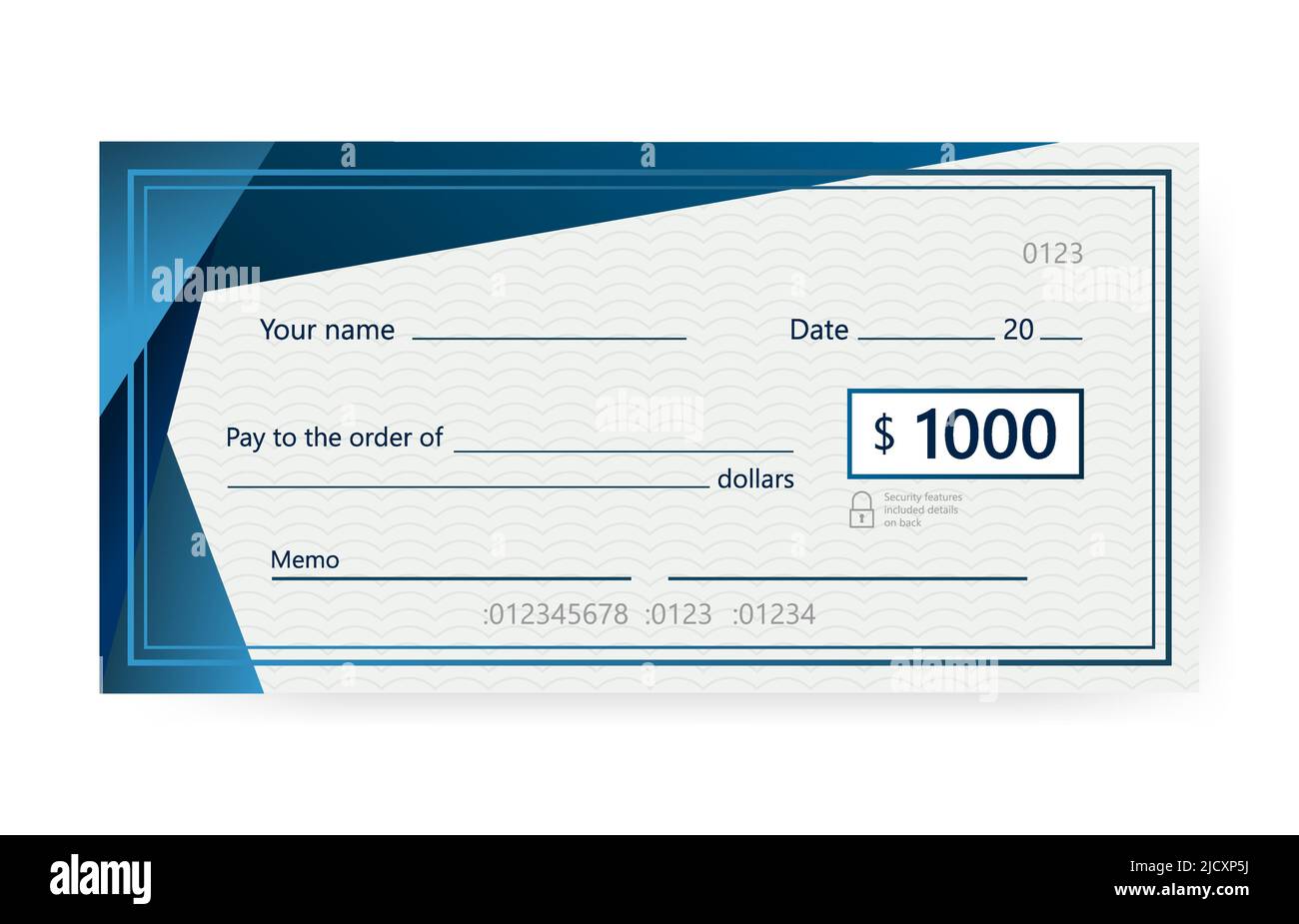 Blank check template. Banking check template. Vector illustration Stock ...