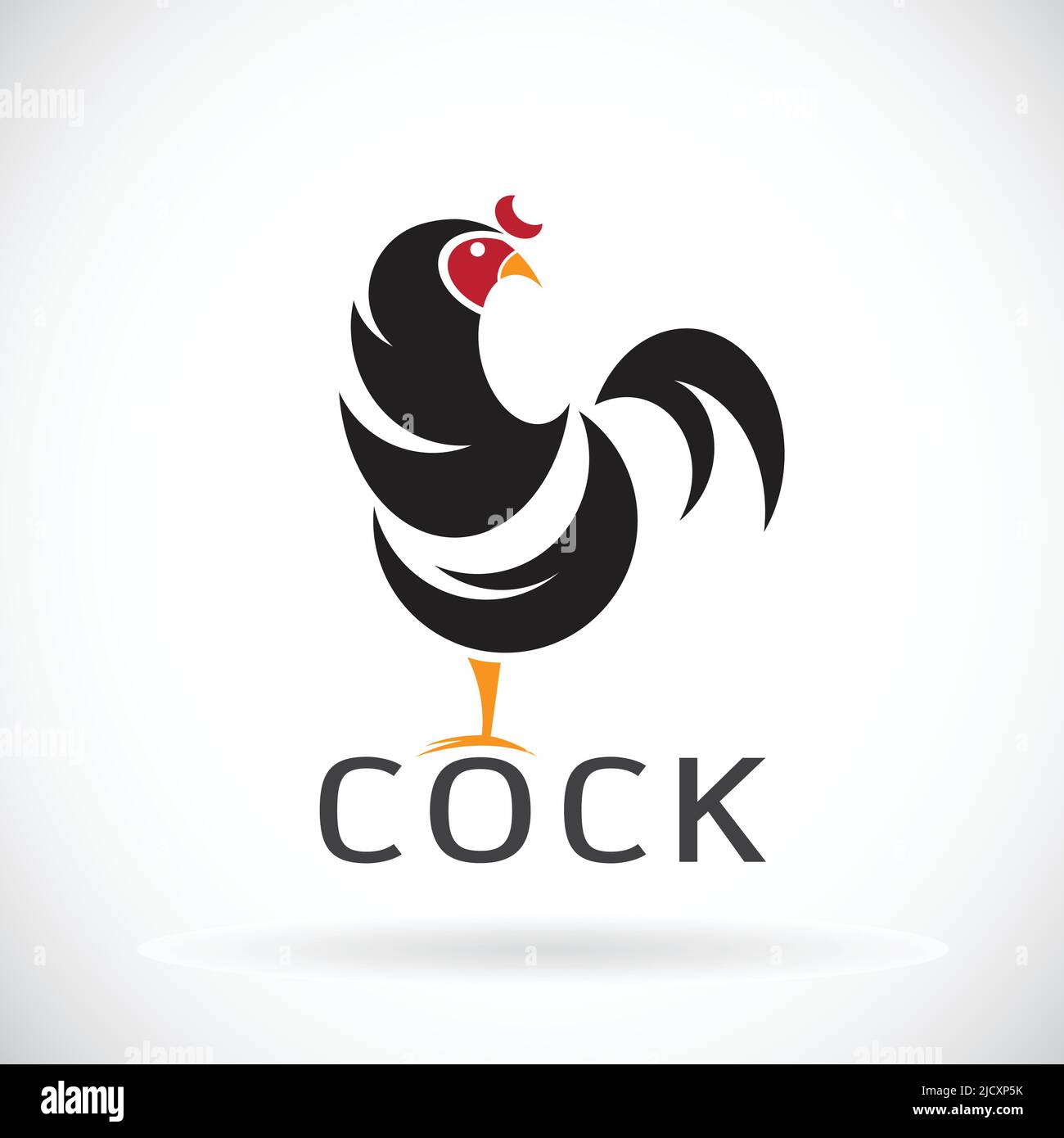 Vector of a cock design on white background. Easy editable layered ...