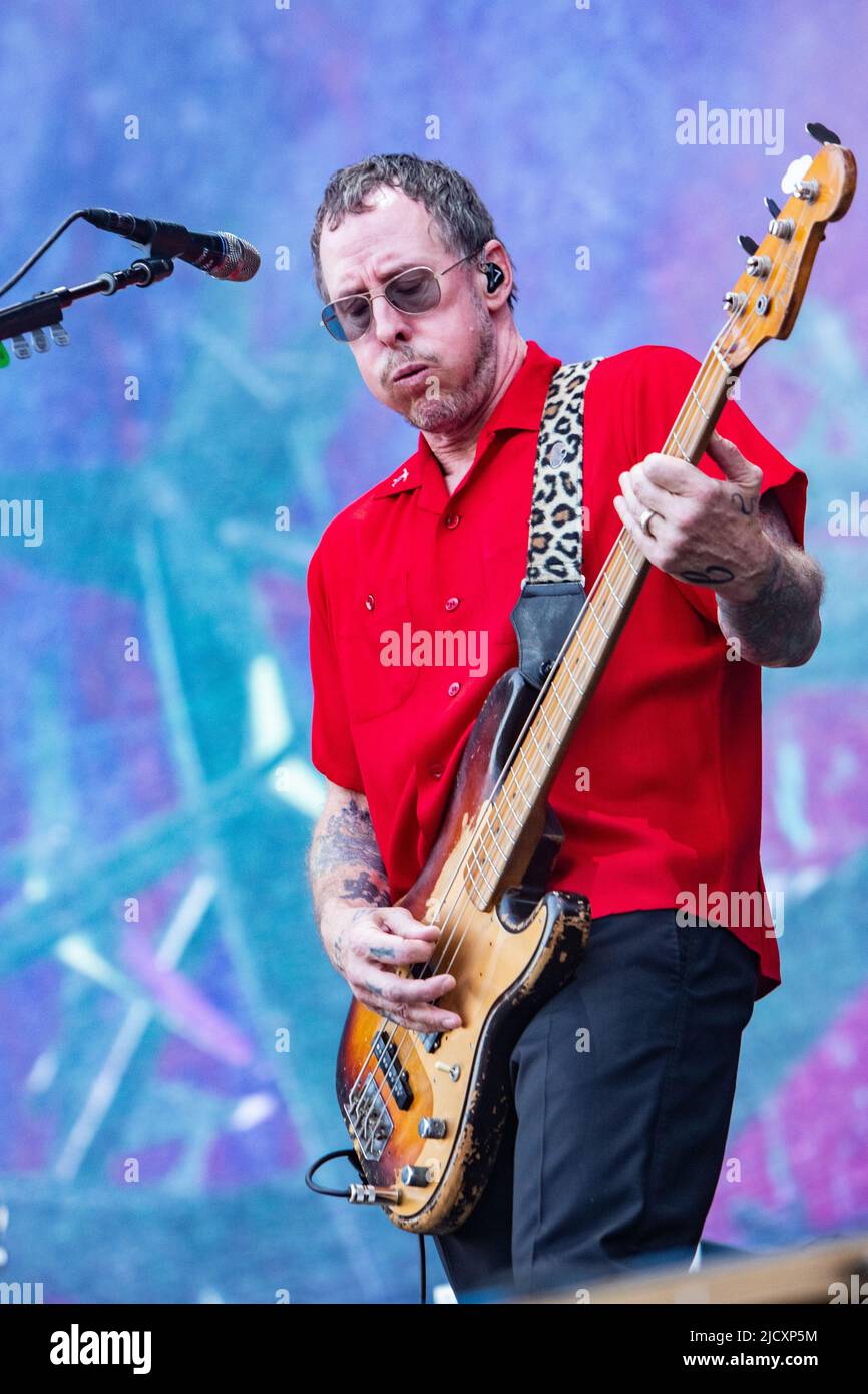 Milan Italy. 15 June 2022. The American rock band WEEZER performs live ...