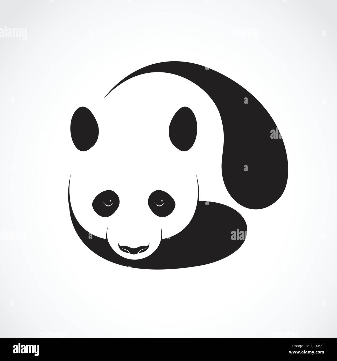 Vector of a panda design on a white background. Wild Animals.Easy ...
