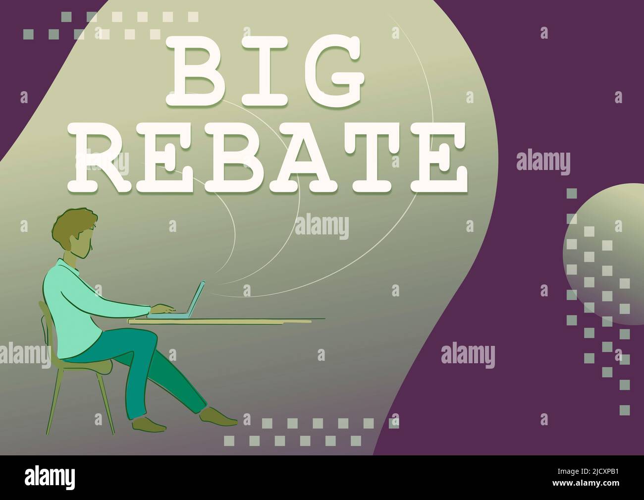 Text showing inspiration Big Rebate. Business approach Huge rewards ...