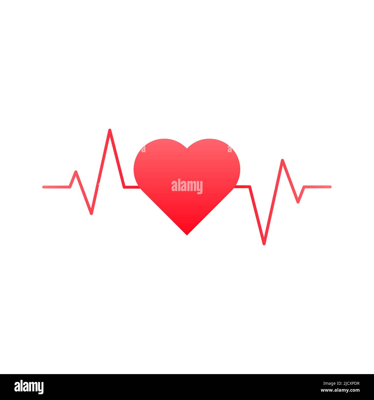 Red heart with heartbeat diagram symbol Stock Vector Image & Art - Alamy