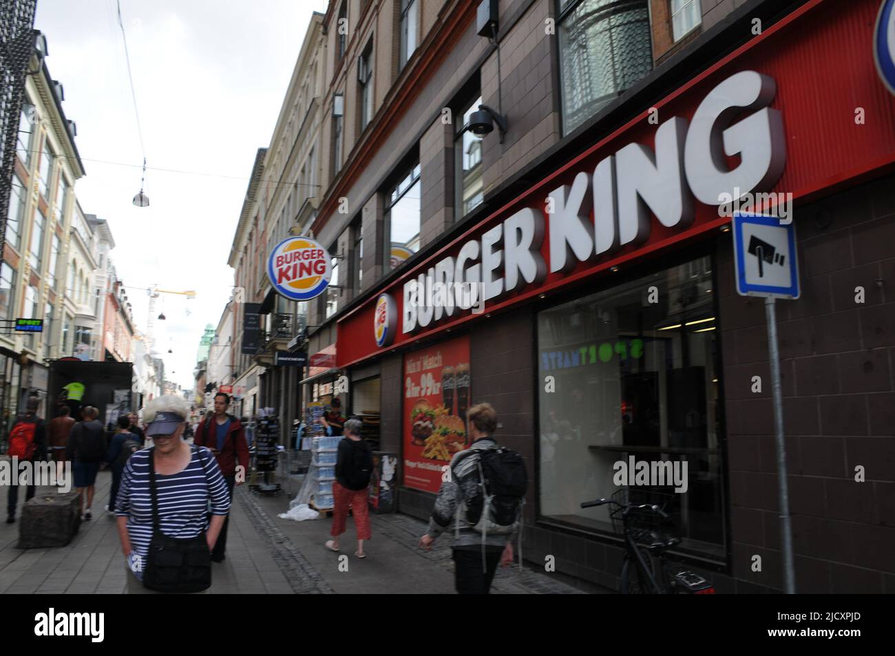 Copenhagen /Denmark/16 June 2022 /Burger king fast food chain resturant ...