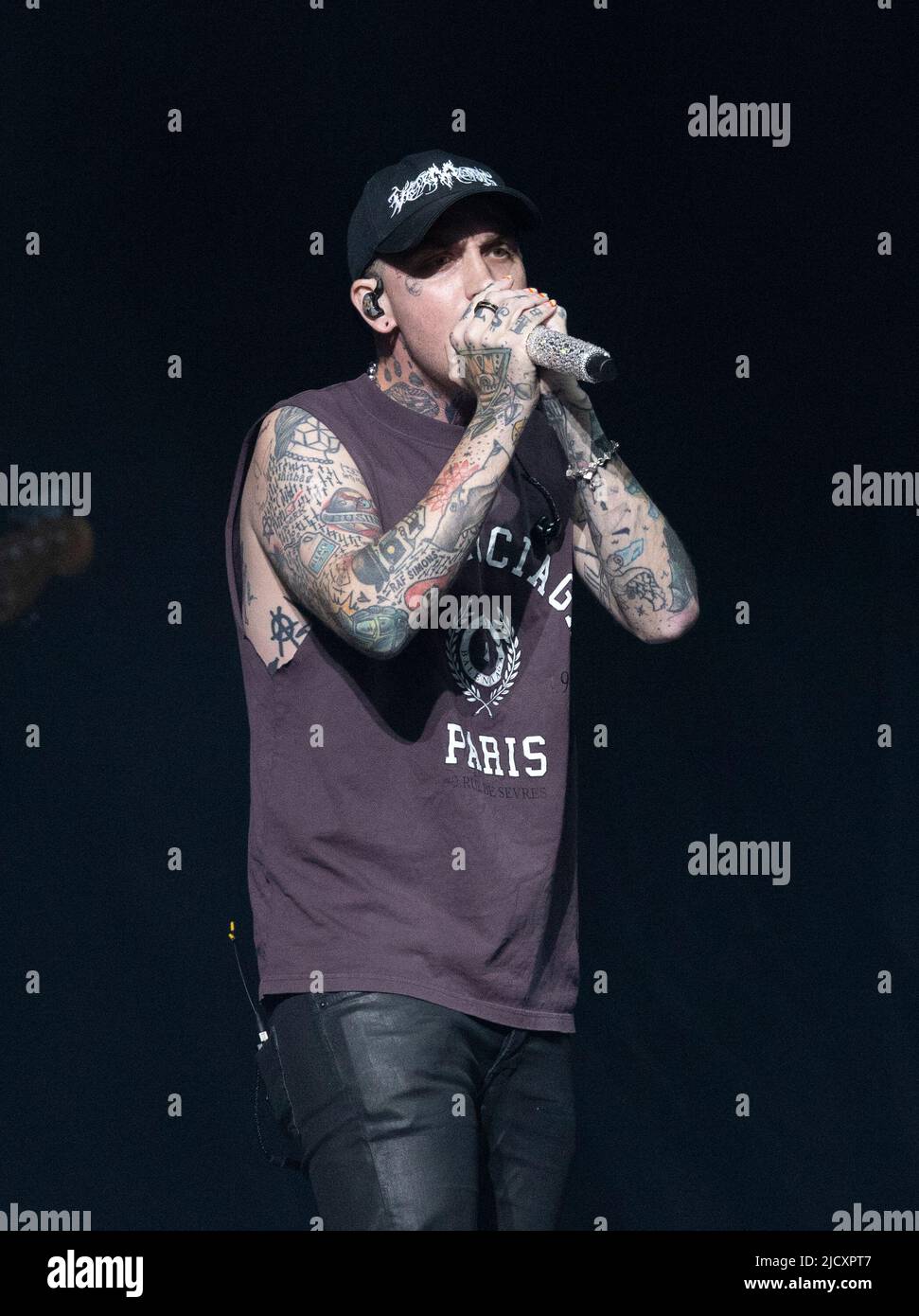 MIAMI, FL-JUN 15: Front man from Blackbear Matthew Tyler Musto performs ...