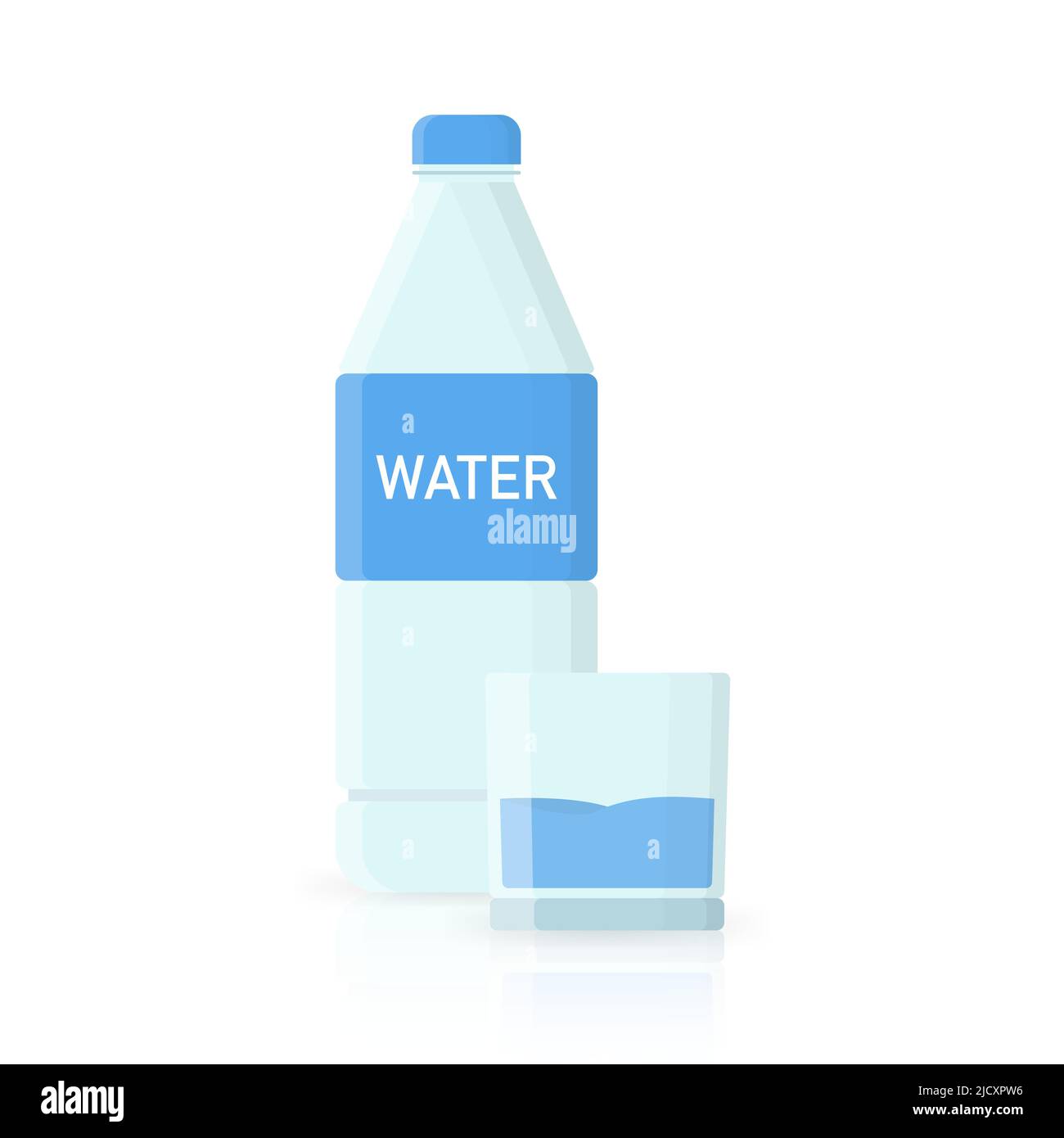 Bottle of water icon in flat style isolated Stock Vector Image & Art ...