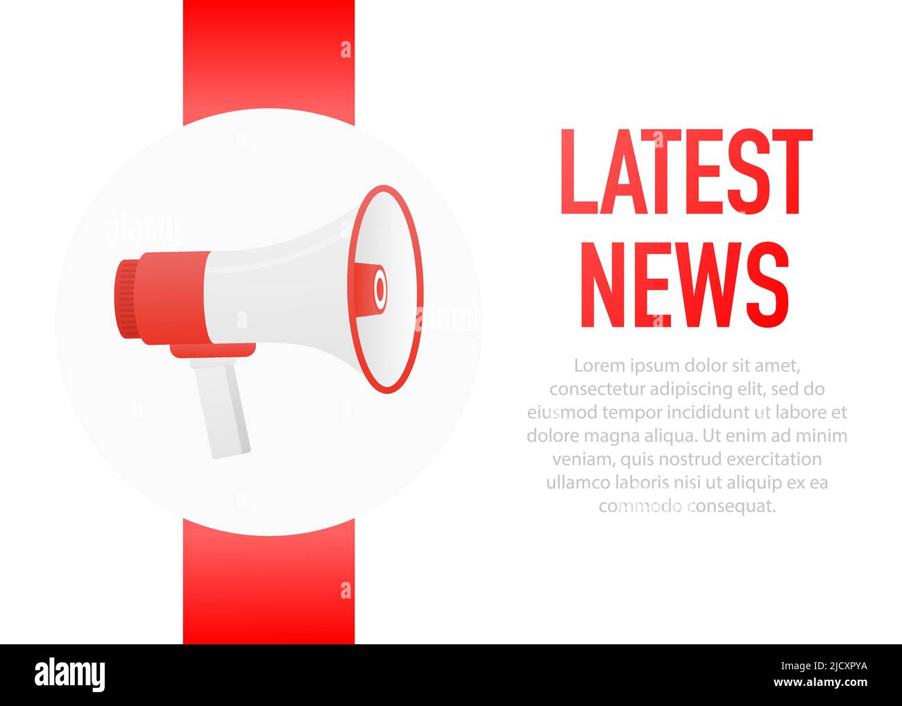 Latest news label megaphone Stock Vector Images - Alamy