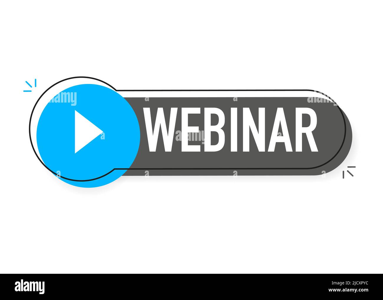 Webinar Button, icon on white background. Vector design Stock Vector ...