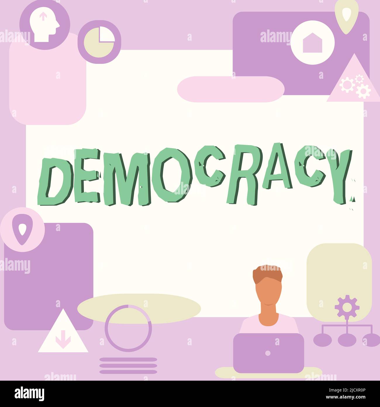 Text sign showing Democracy. Business approach freedom of the showing ...