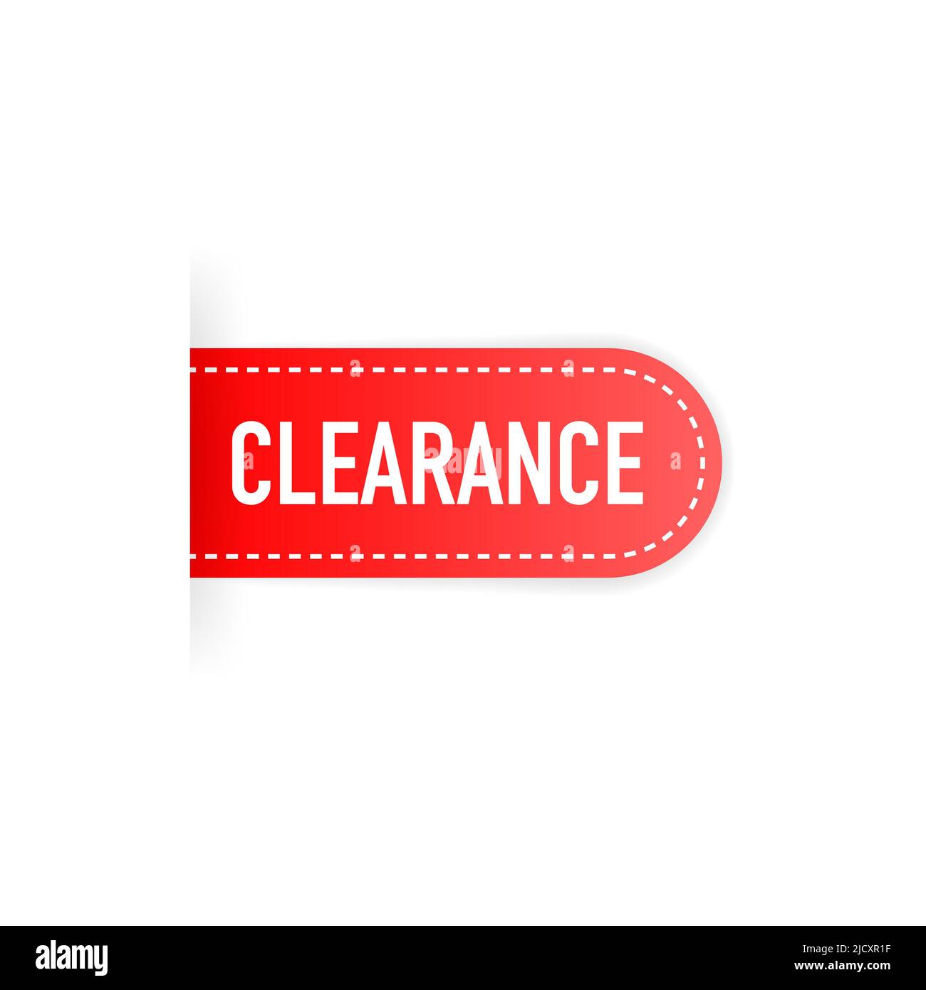 Clearance sale' text on red ribbon, banner, advertising, vector ...