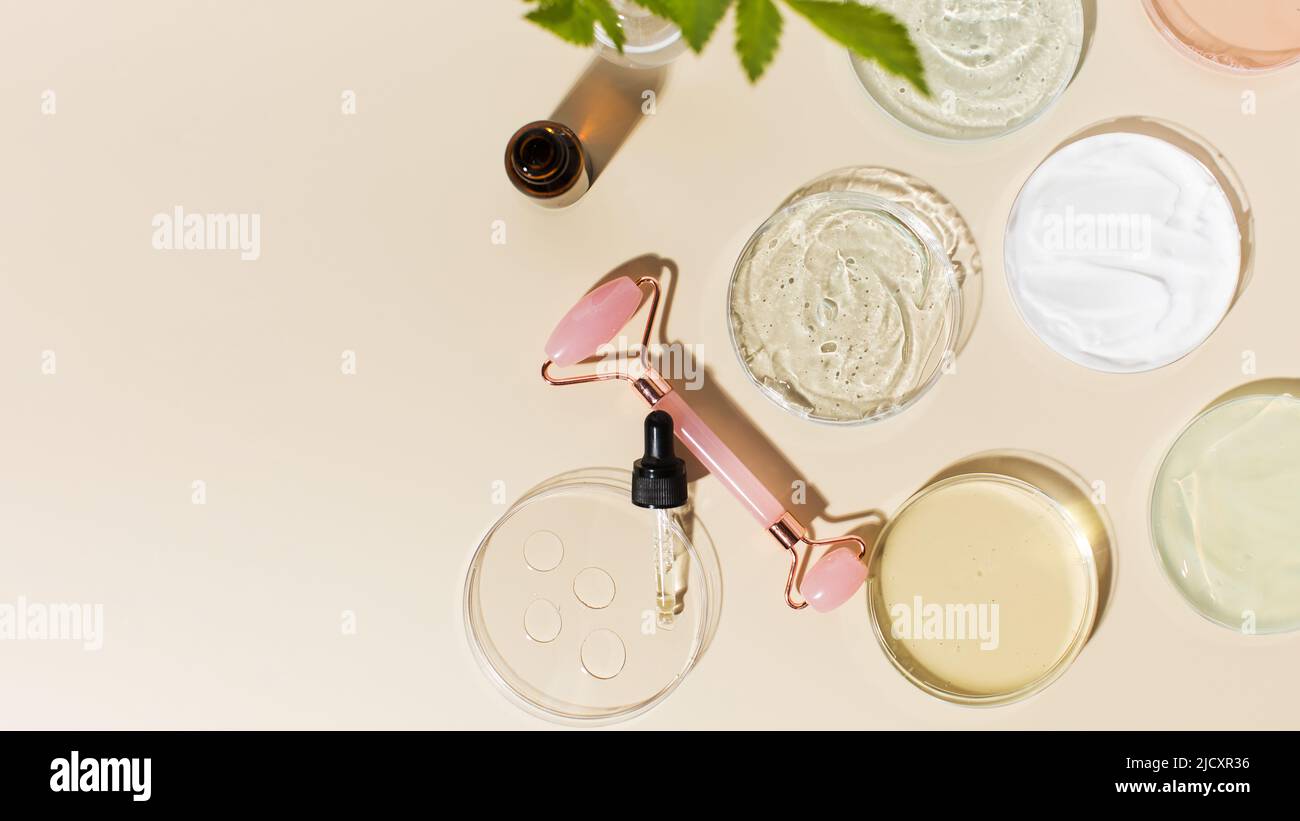 Skin care cosmetic background. Homemade cosmetics for skincare and ...