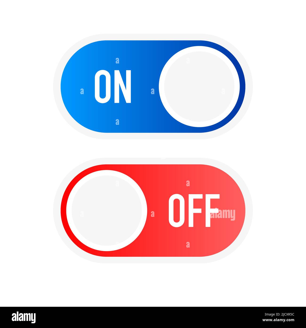 Flat icon On and Off Toggle switch button vector format Stock Vector Image & Art - Alamy