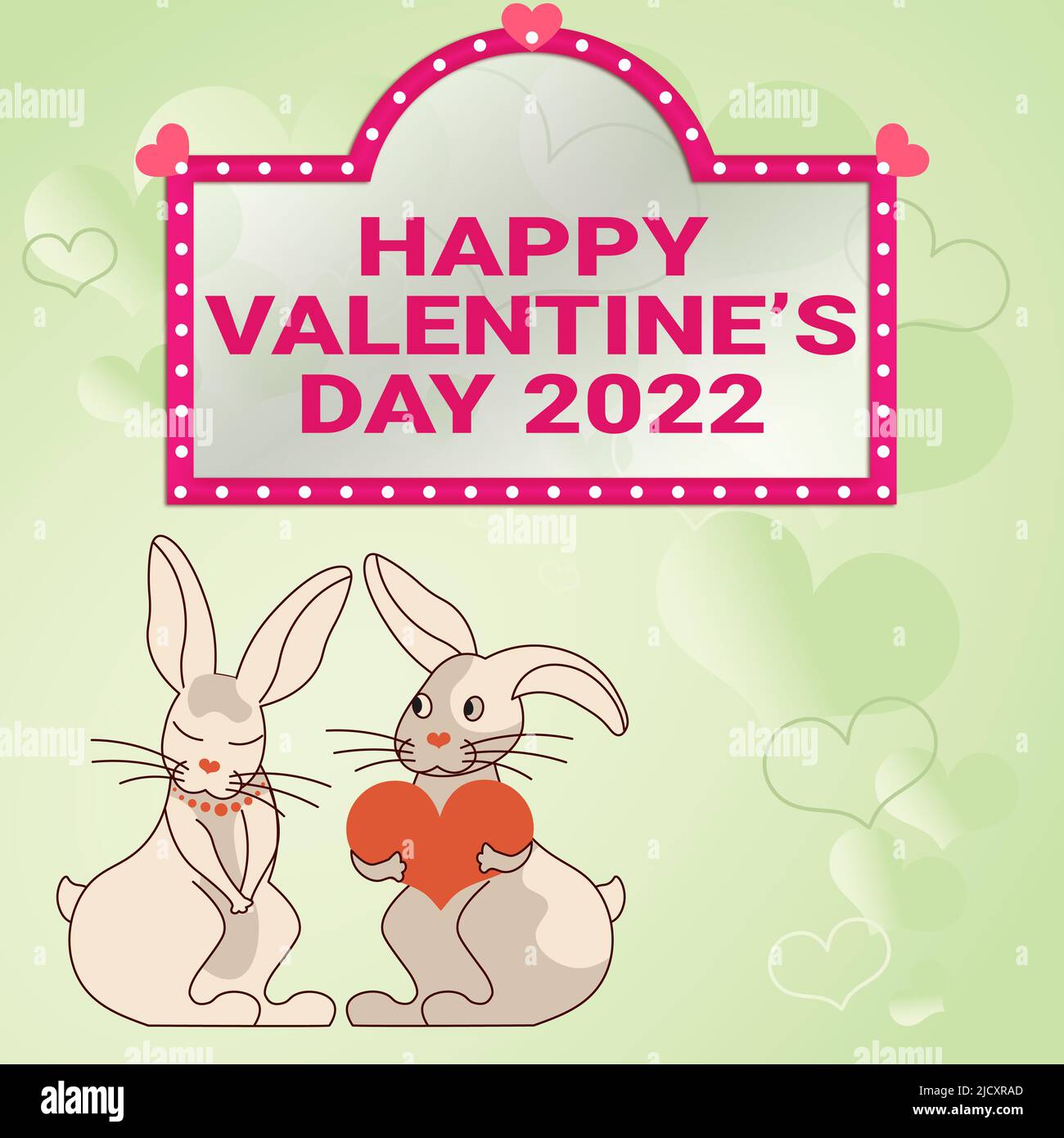 Handwriting text HAPPY VALENTINES DAY 2022. Word Written on White and ...
