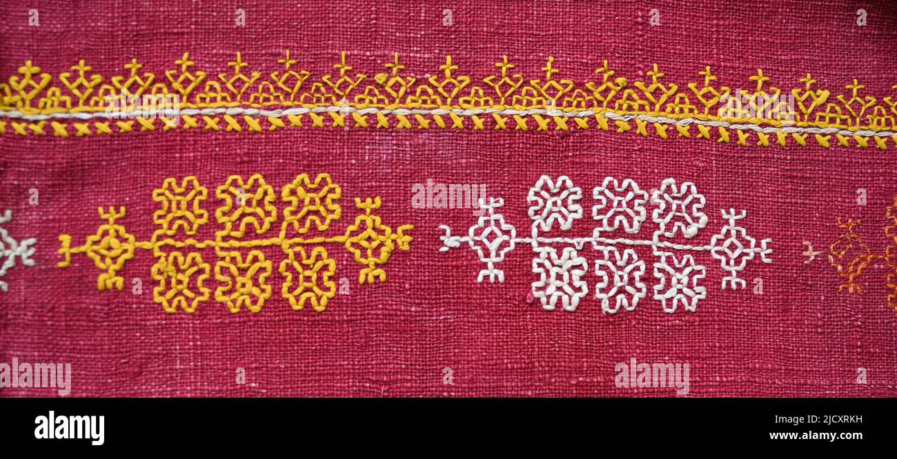 Antique Indian Tribal Textile Rajasthan Motif Embroidery Handmade ...