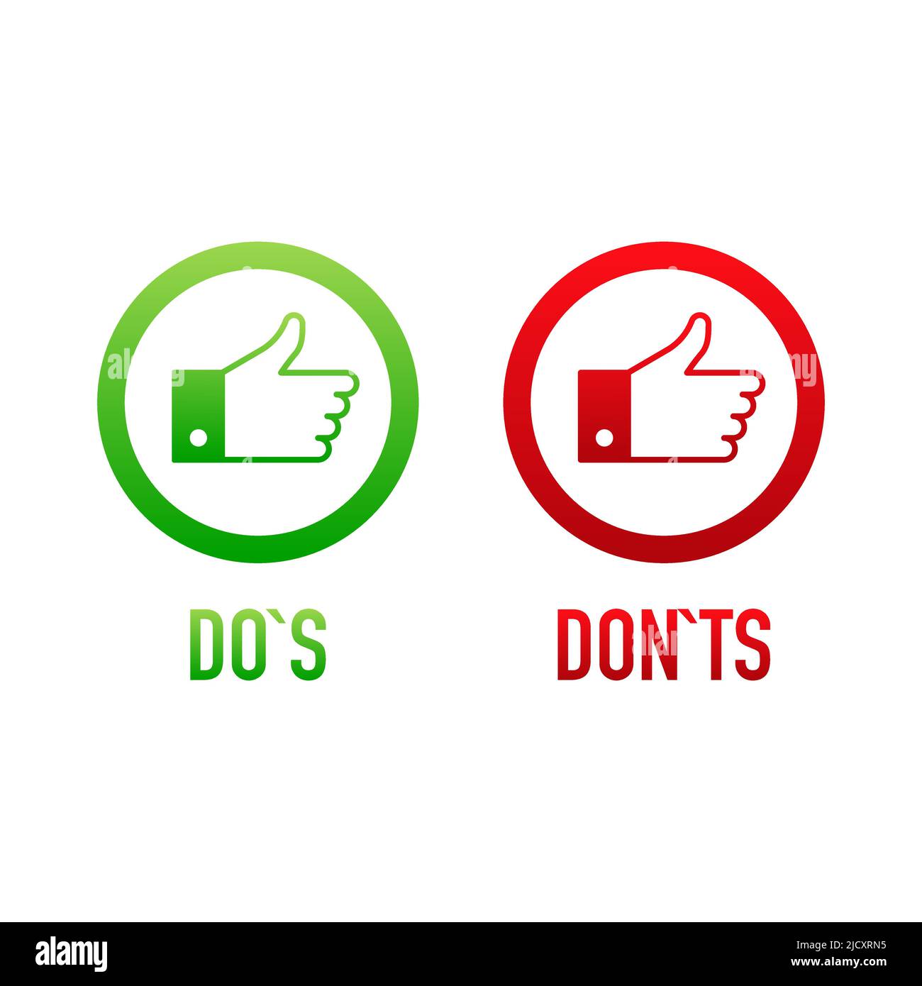 check marks ui button with dos and donts. flat simple style trend ...