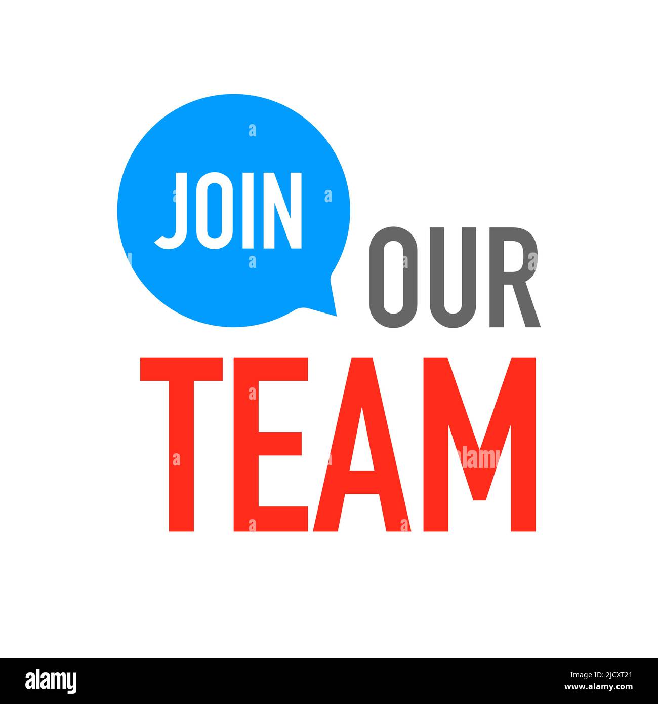 Join our team. Badge with megaphone icon. Flat vector illustration on white background Stock ...