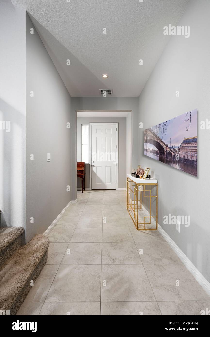 Interior of a Modern Apartment Hallway Stock Photo - Alamy