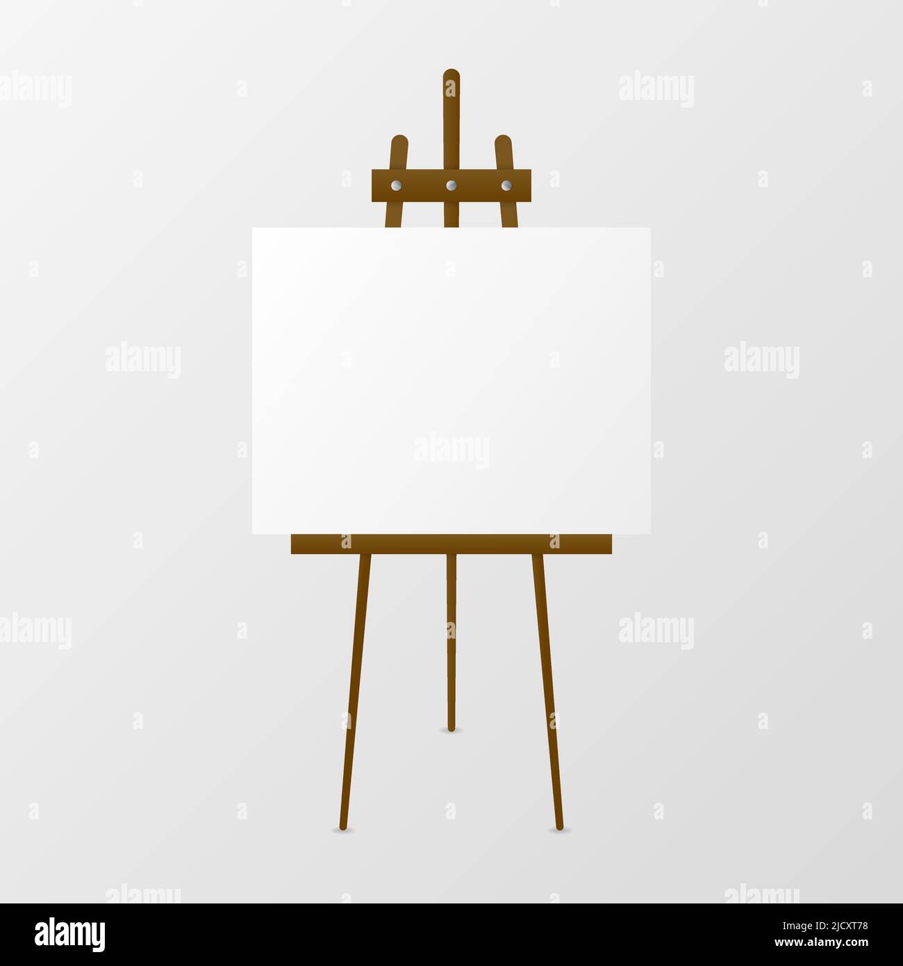 Wooden easel with blank canvas Stock Vector Image & Art - Alamy