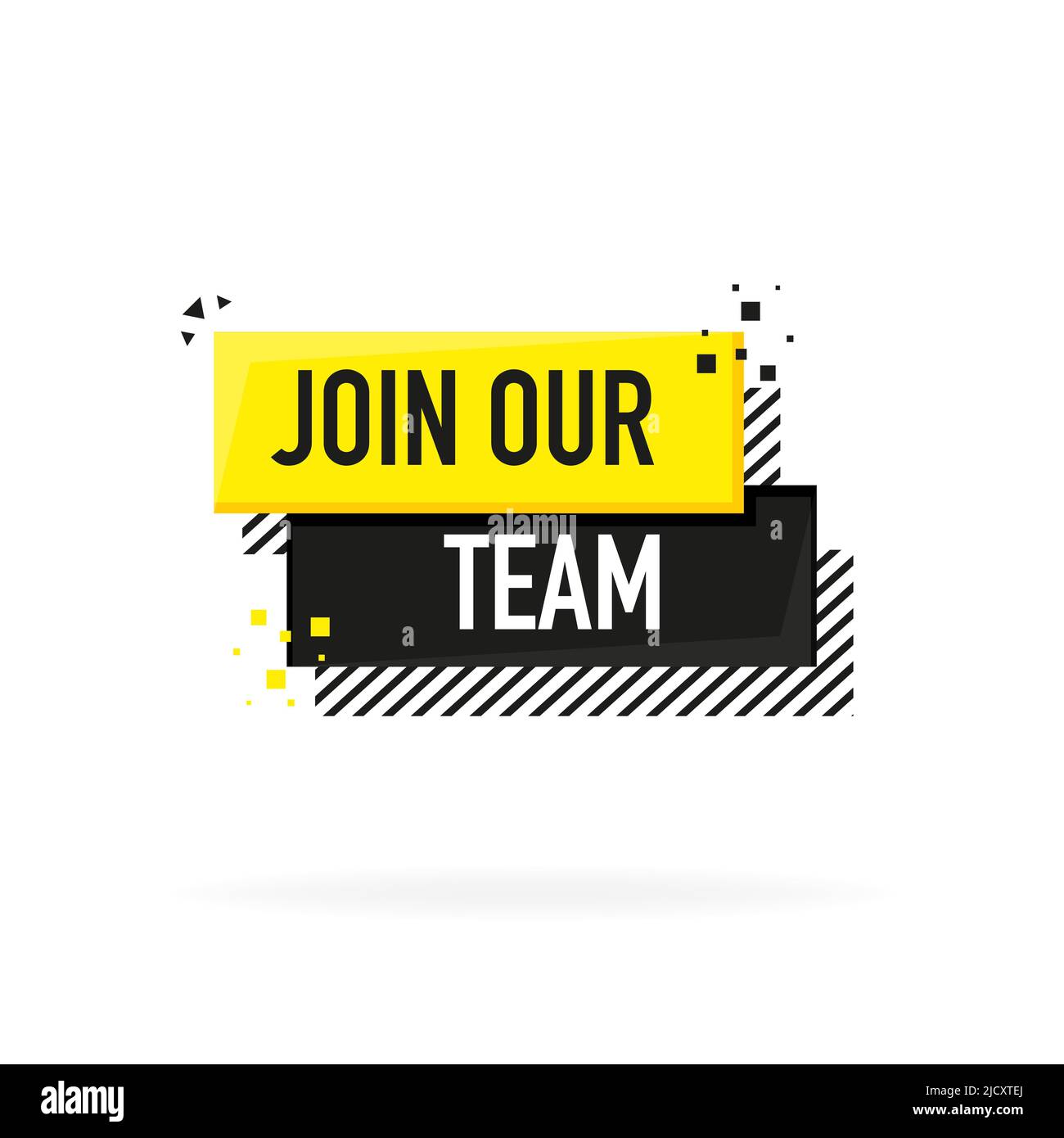 Join our team. Vector flat illustration on white background Stock ...