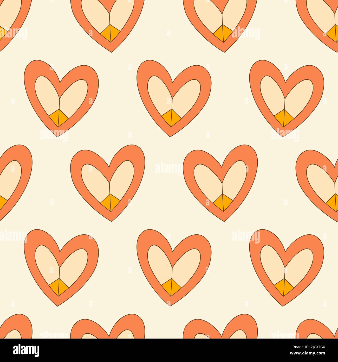 Hippie hearts Stock Vector Images - Alamy