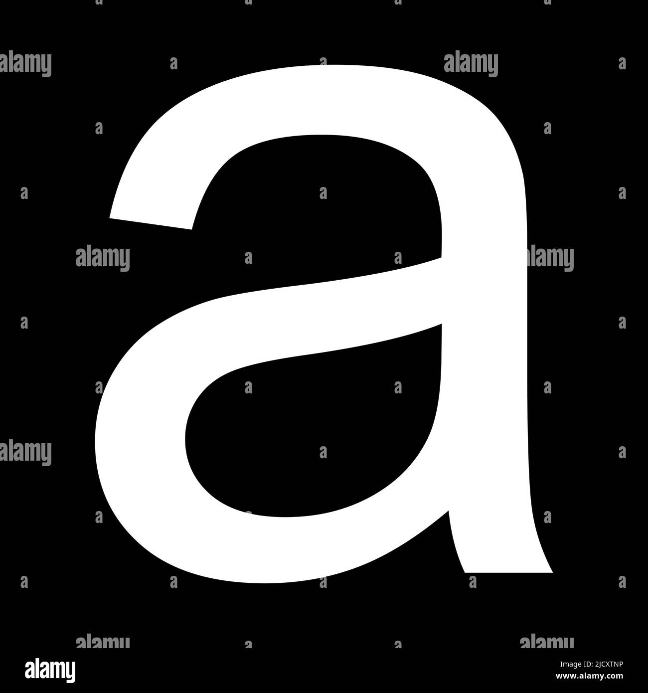 Latin a lowercase symbol isolated on dark background Stock Vector Image ...