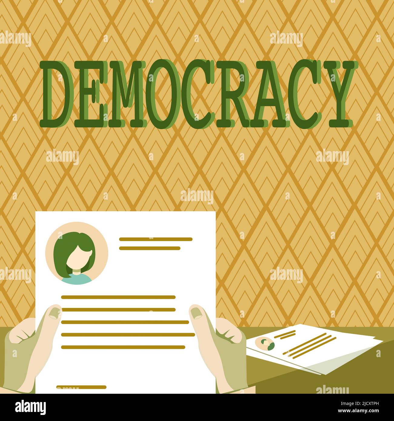 Text showing inspiration Democracy. Business approach freedom of the ...