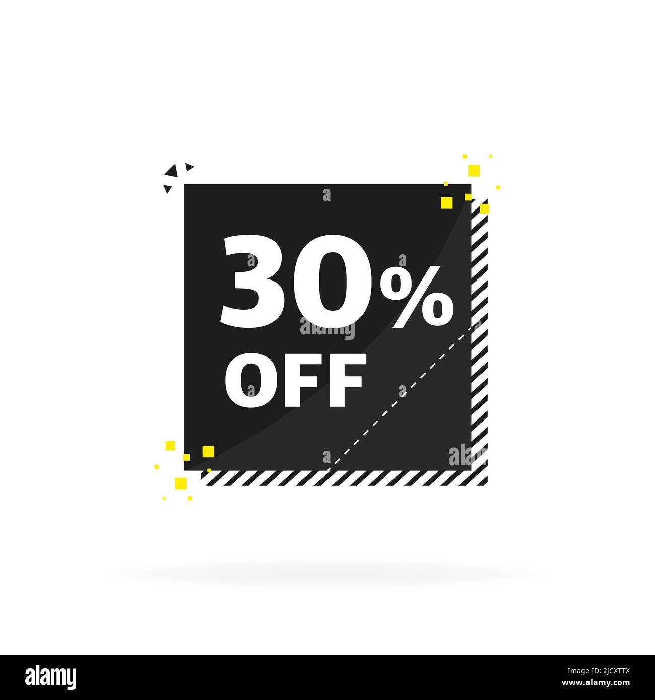 30 percent discount stamp on white background. Sign, label, sticker ...