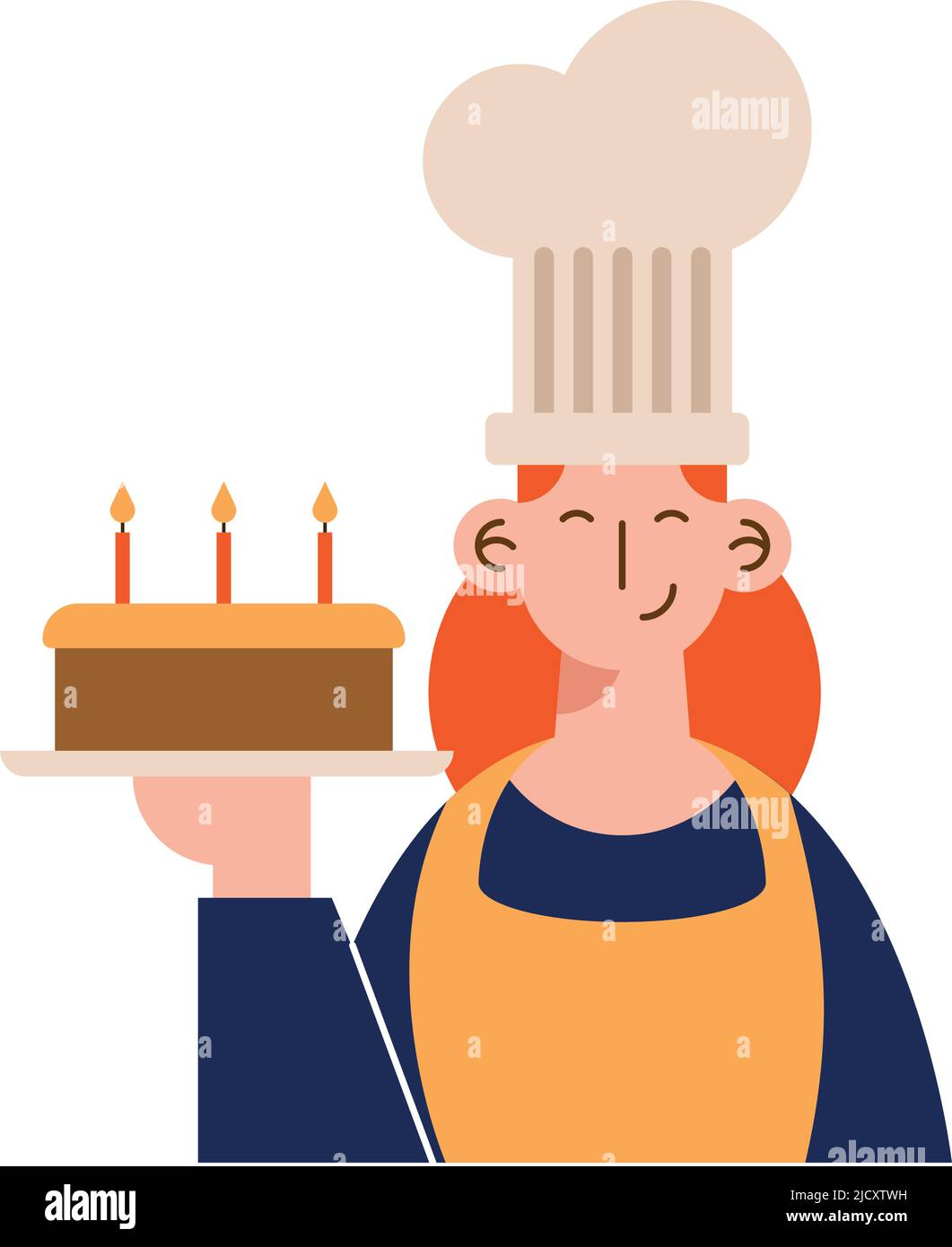 bakery chef female worker character Stock Vector Image & Art - Alamy