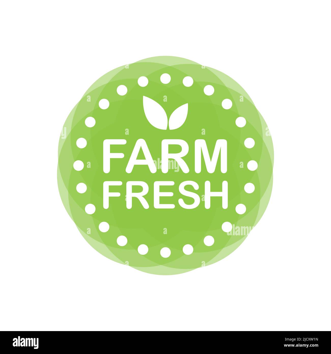 Farm fresh label with leaves. Great for natural product design Stock ...