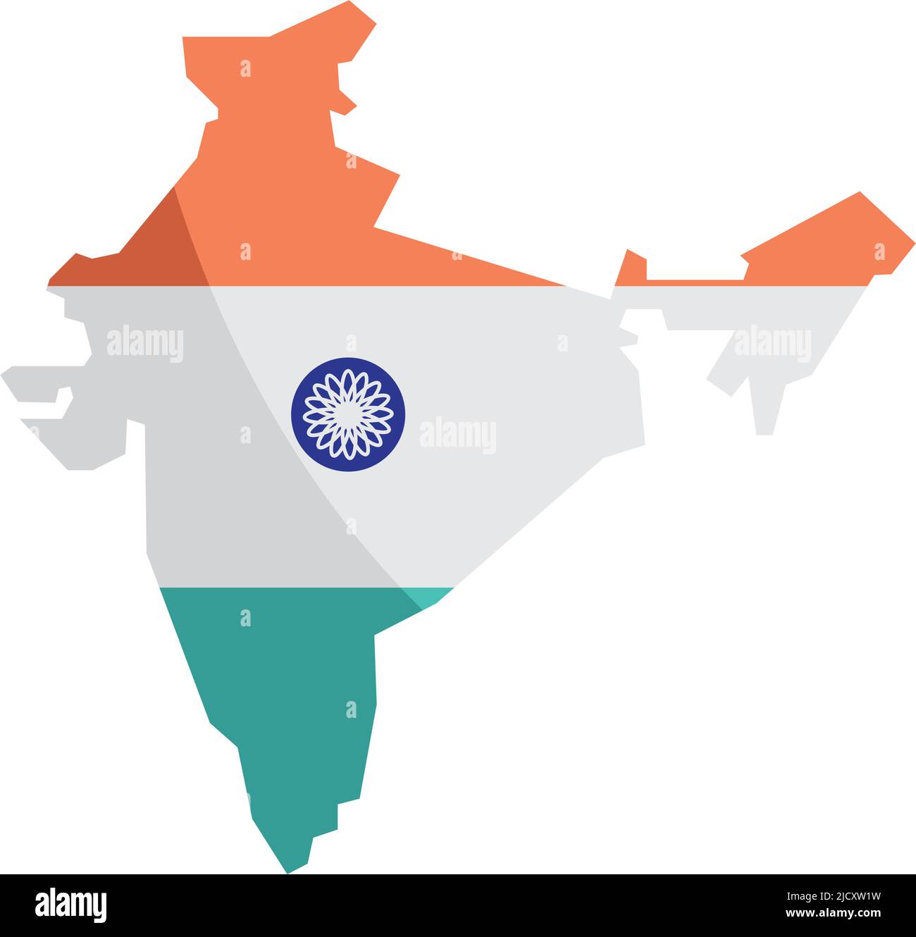 indian flag in map icon Stock Vector Image & Art - Alamy